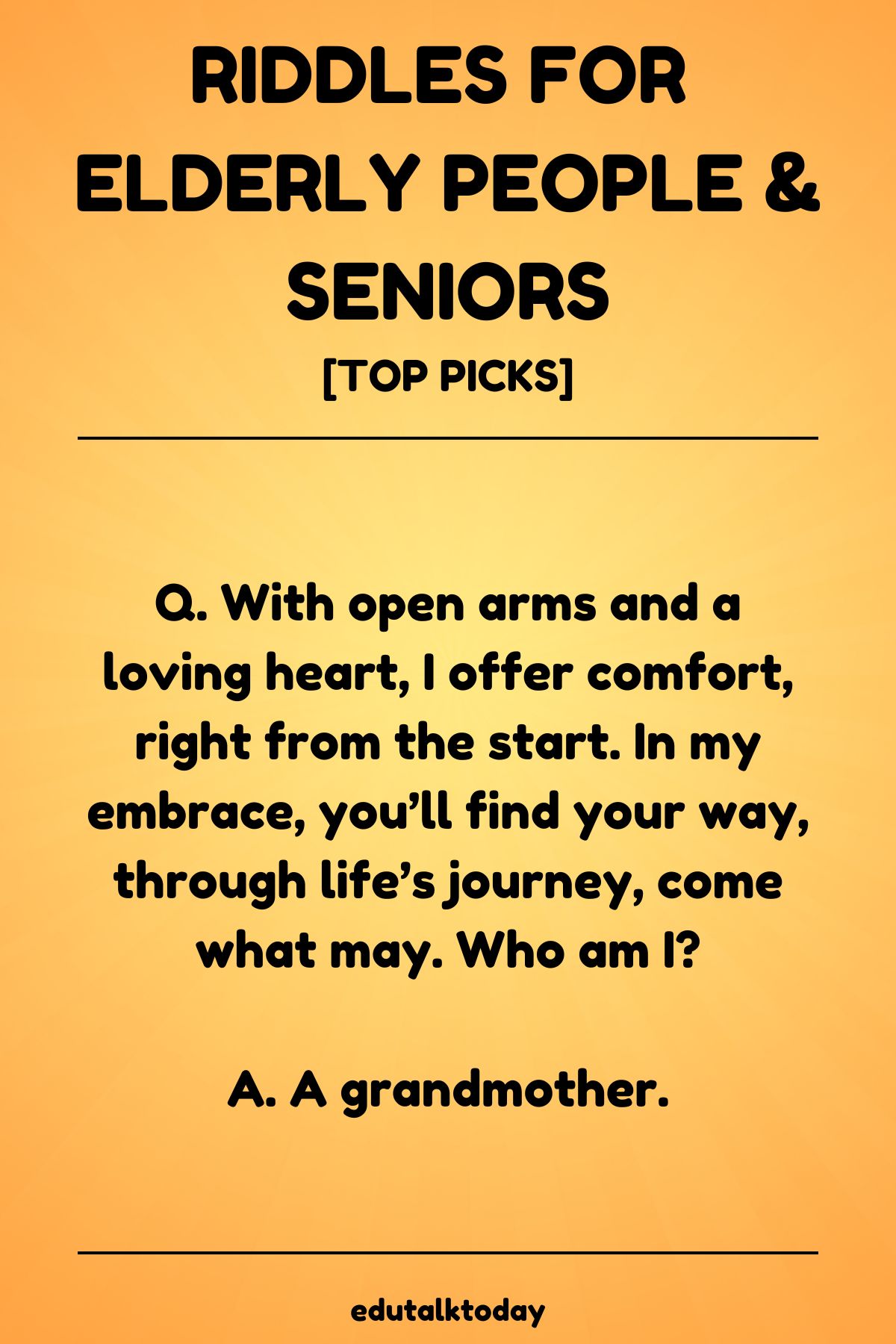 90 Riddles for Elderly People and Seniors - EduTalkToday