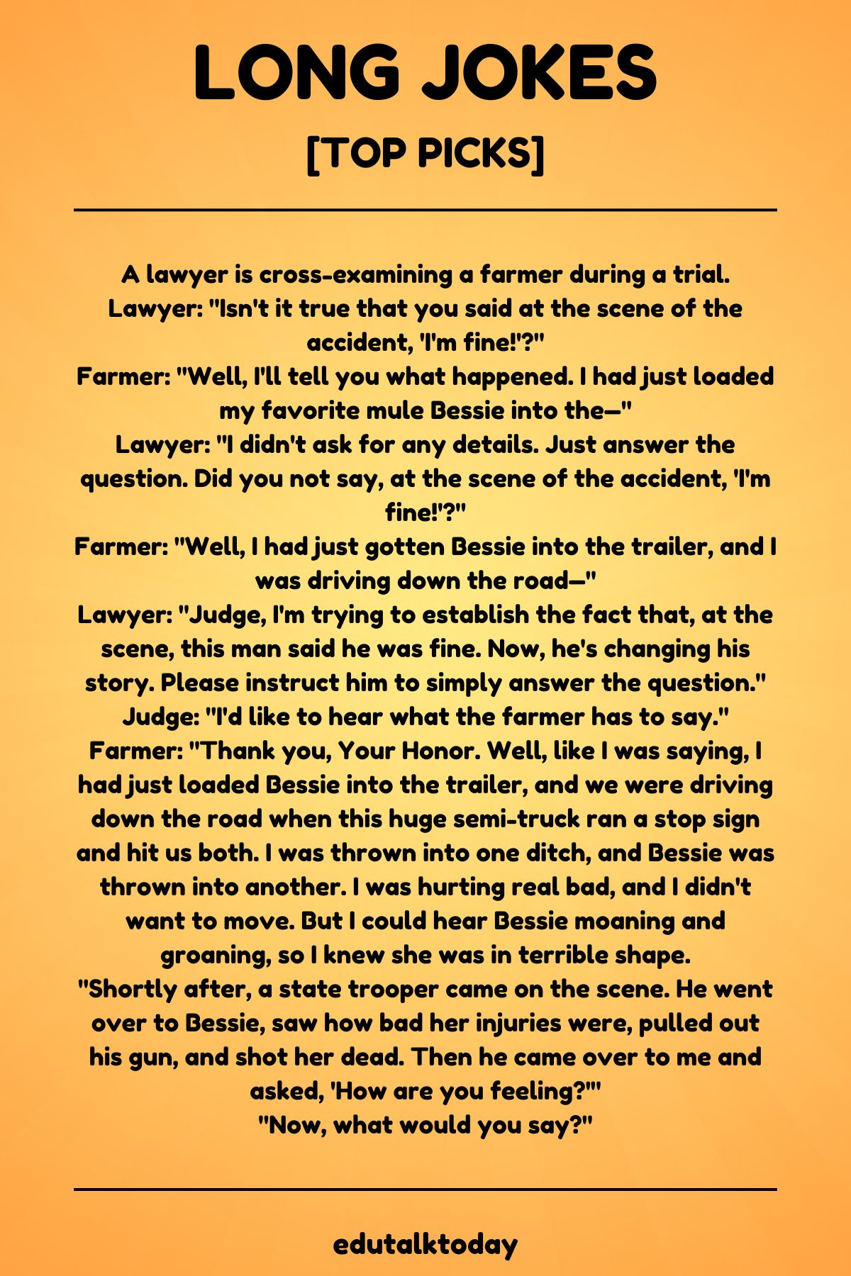 The Best Long Jokes You Can Ever Think Of - EduTalkToday