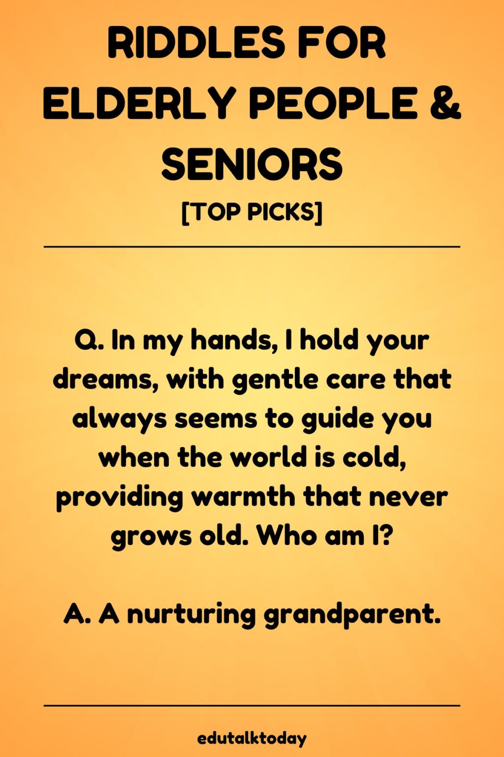 90 Riddles for Elderly People and Seniors - EduTalkToday
